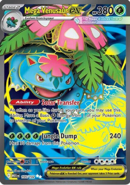 Mega Venusaur ex Full Art - 155/132 - Mega Evolution – The Colosseum